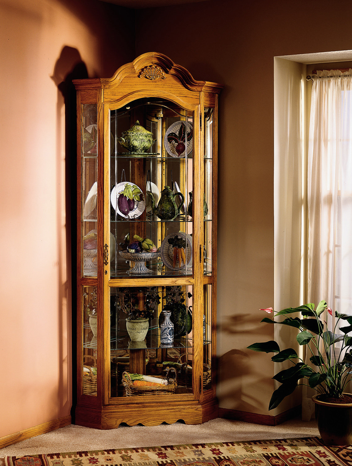 Wayfair corner curio store